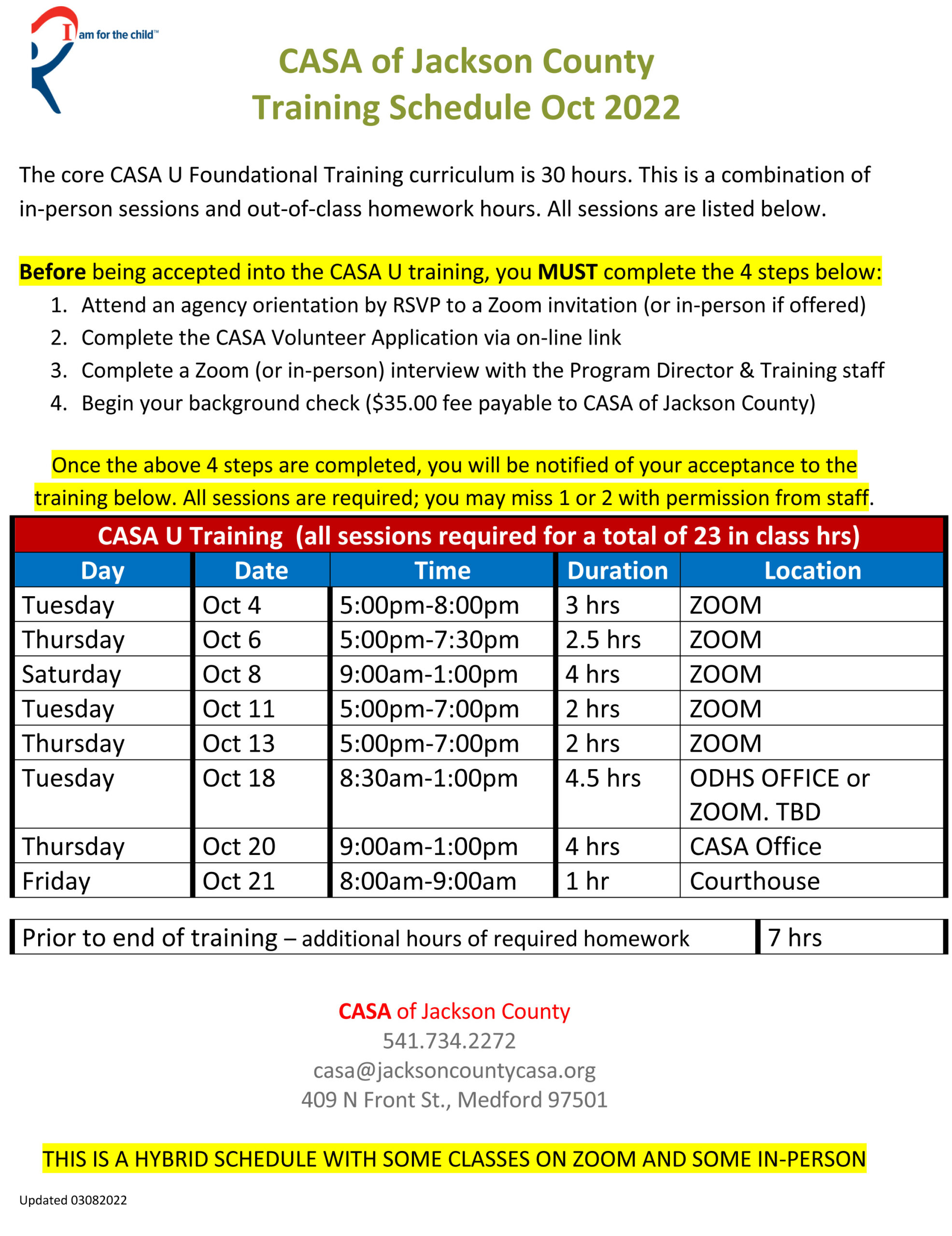 Training Information - CASA
